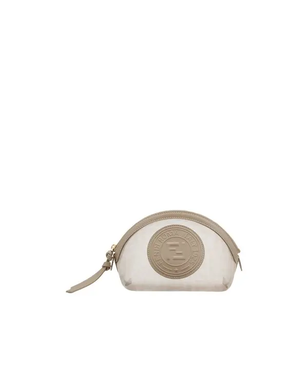 Fendi Ff Embossed Medium Toiletry Case - Light Brown