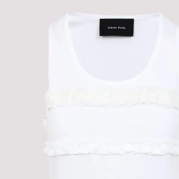 Simone Rocha Ruffled Tank Top - White