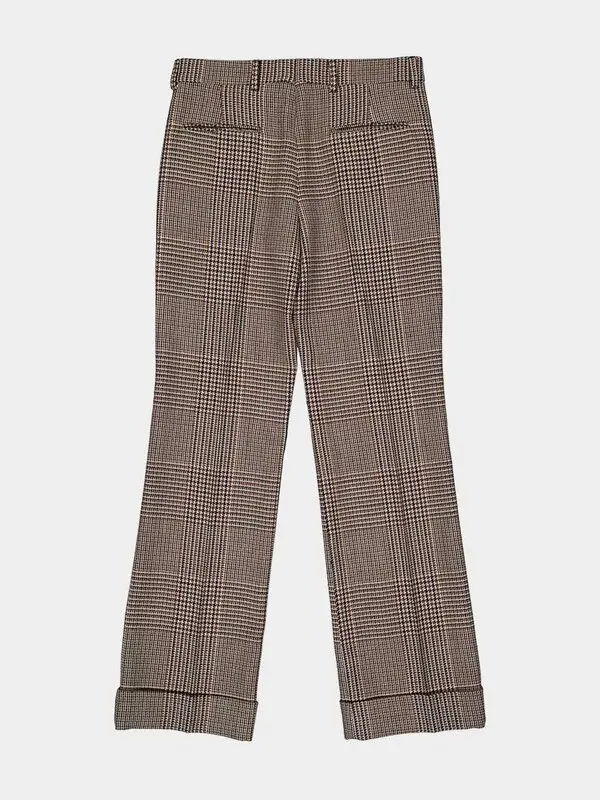 Valentino Garavani Checked Straight Leg Trousers
