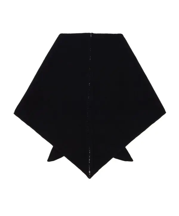 MAISON MARGIELA Wool Blend Pointed Scarf - Black