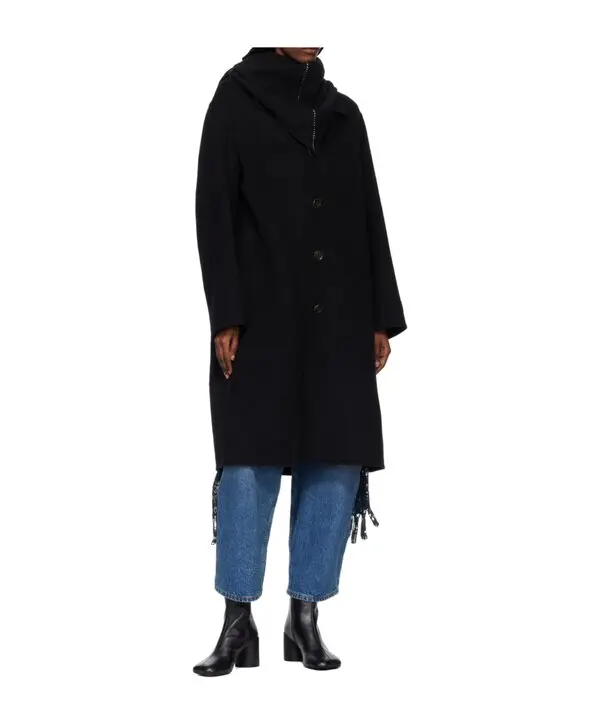 MAISON MARGIELA Wool Blend Pointed Scarf - Black