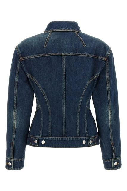 Alexander McQueen Long Sleeve Buttoned Denim Jacket