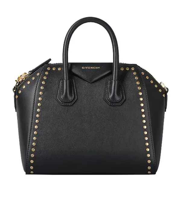 Givenchy Mini Antigona Tote Bag With Stud Embellishments - Black