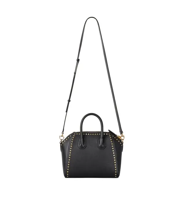 Givenchy Mini Antigona Tote Bag With Stud Embellishments - Black
