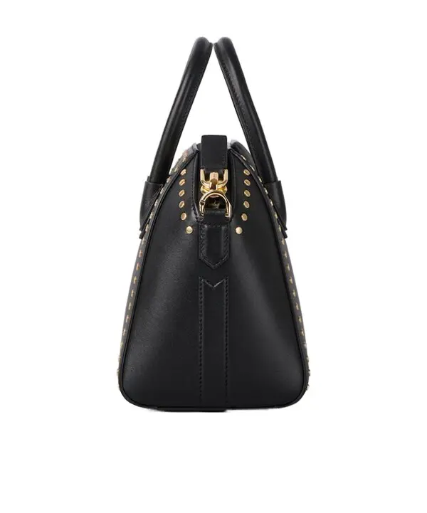 Givenchy Mini Antigona Tote Bag With Stud Embellishments - Black