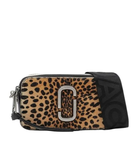 Marc Jacobs Cheetah Leopard Printed Snapshot Bag - Black