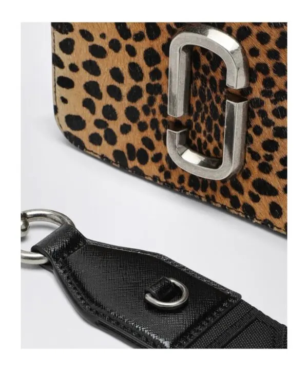 Marc Jacobs Cheetah Leopard Printed Snapshot Bag - Black