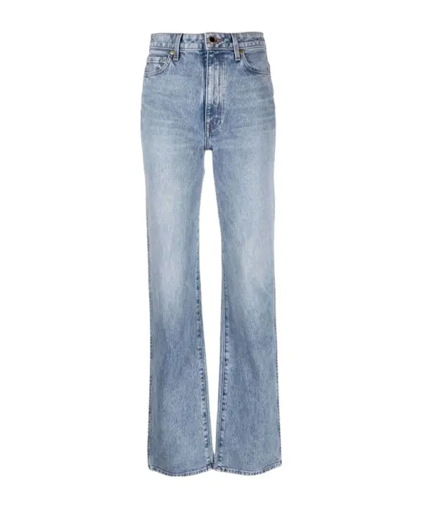 Khaite Danielle Straight Leg Jeans - Blue