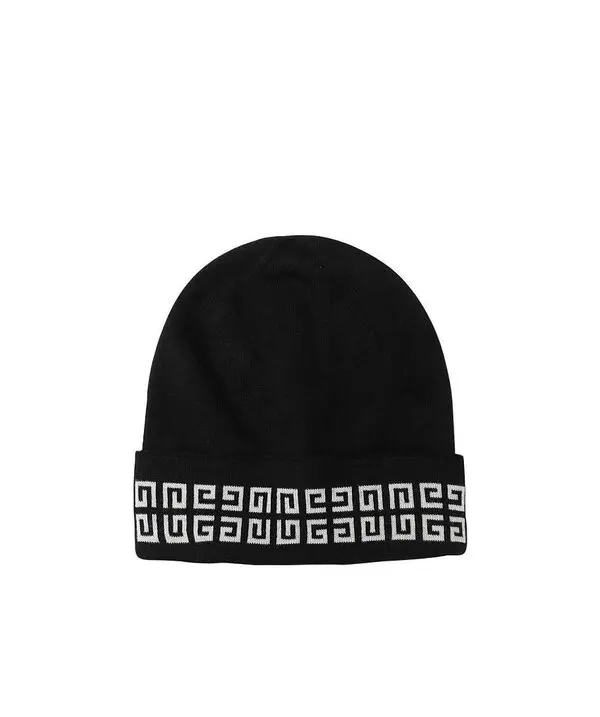 Givenchy Logo-print Knitted Beanie - Black