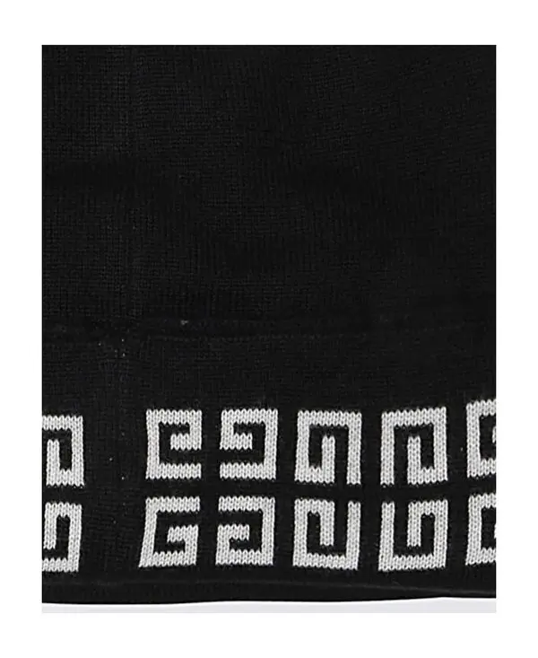 Givenchy Logo-print Knitted Beanie - Black