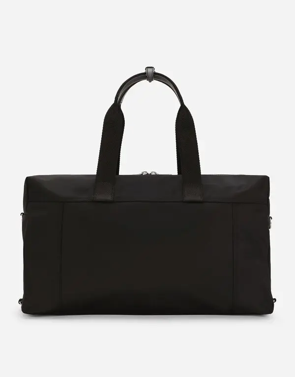 Dolce & Gabbana Logo Printed Zipped Holdall Bag - Black