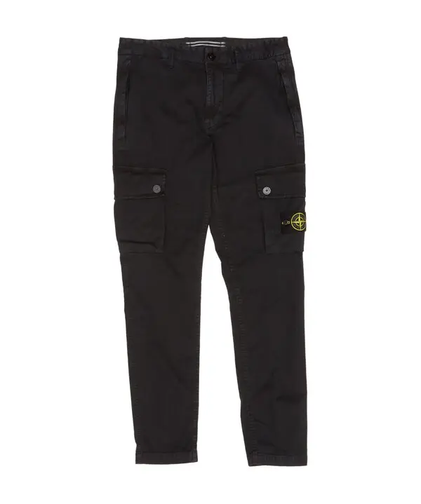 Stone Island Casual Pants With Belt Loops - Black