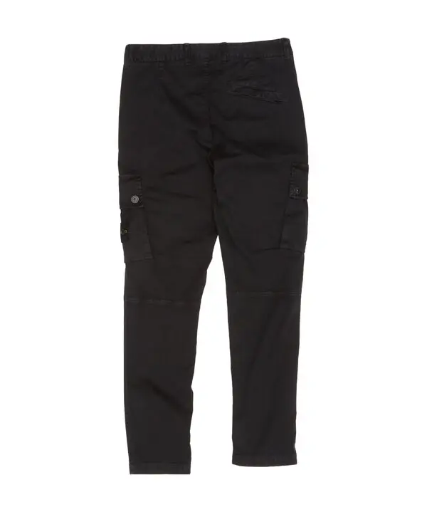 Stone Island Casual Pants With Belt Loops - Black