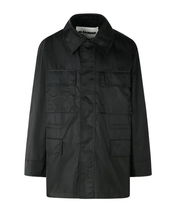 JIL SANDER Long Sleeved Field Jacket - Black
