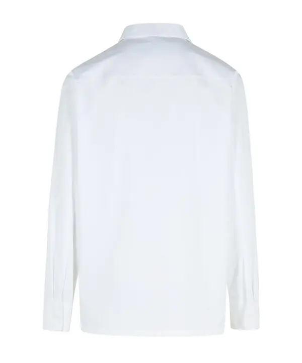 JIL SANDER Long Sleeved Zip-up Shirt - White