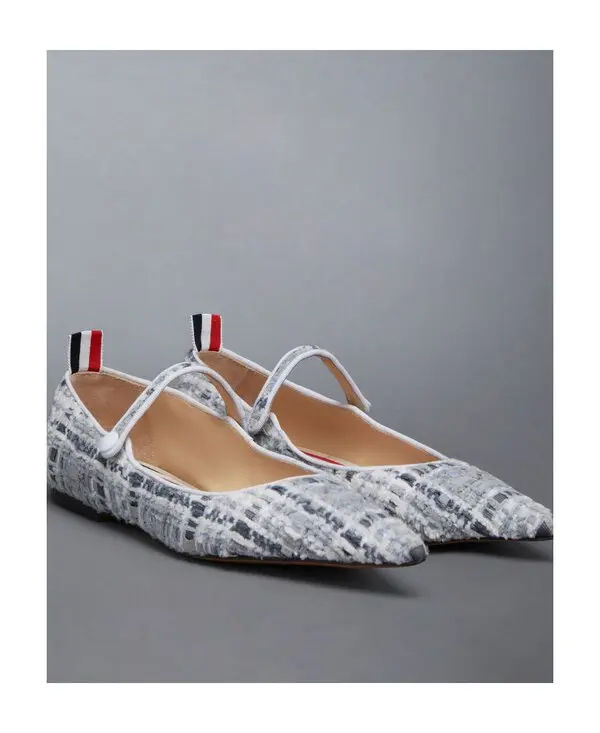 Thom Browne Tweed Ballerina Flats