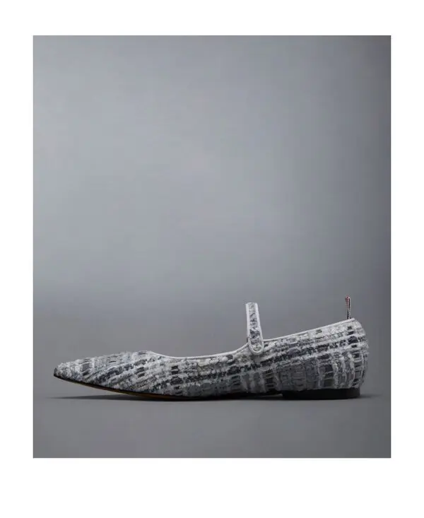 Thom Browne Tweed Ballerina Flats