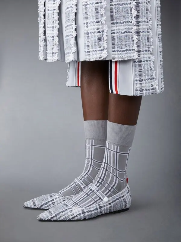 Thom Browne Tweed Ballerina Flats