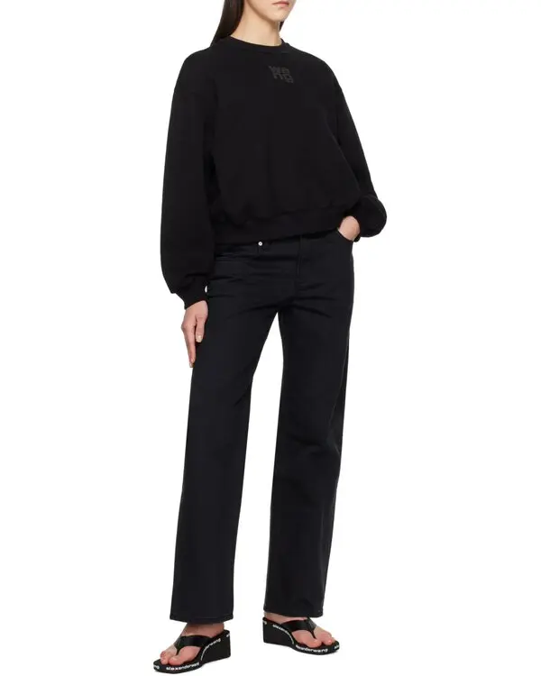 Alexander Wang Essential Terry Crewneck Sweatshirt - Black