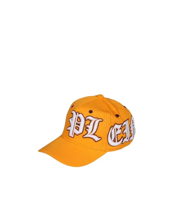 Philipp Plein Embroidered Cotton Baseball Cap - Orange