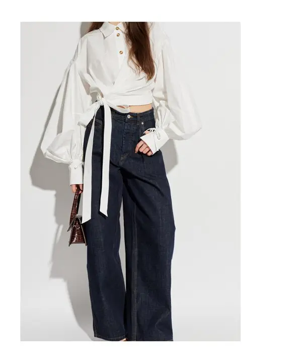 Zimmermann Rebellion Poplin Wrap Blouse - Ivory