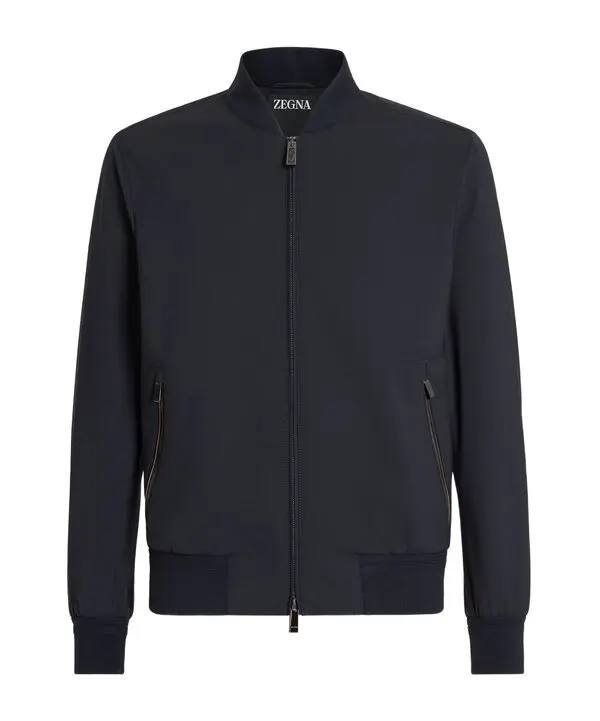 Zegna Zipped Elasticated Hem Bomber Jacket