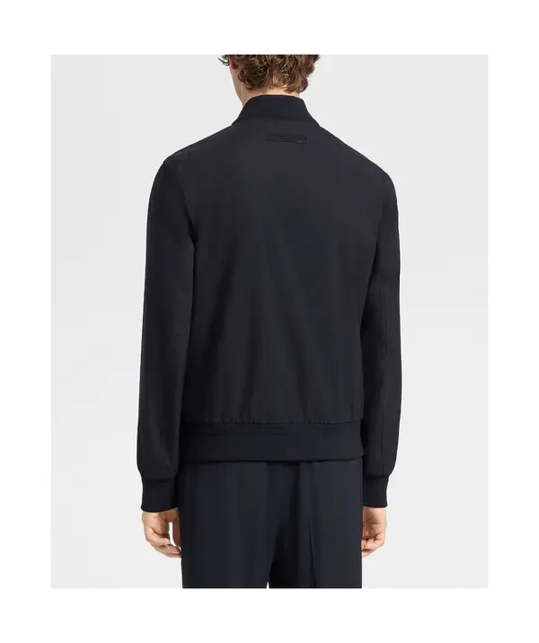 Zegna Zipped Elasticated Hem Bomber Jacket