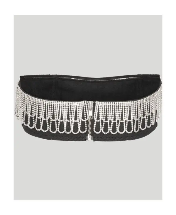 ROTATE BY BIRGER CHRISTENSEN Embellished Off-shoulder Bandeau Top