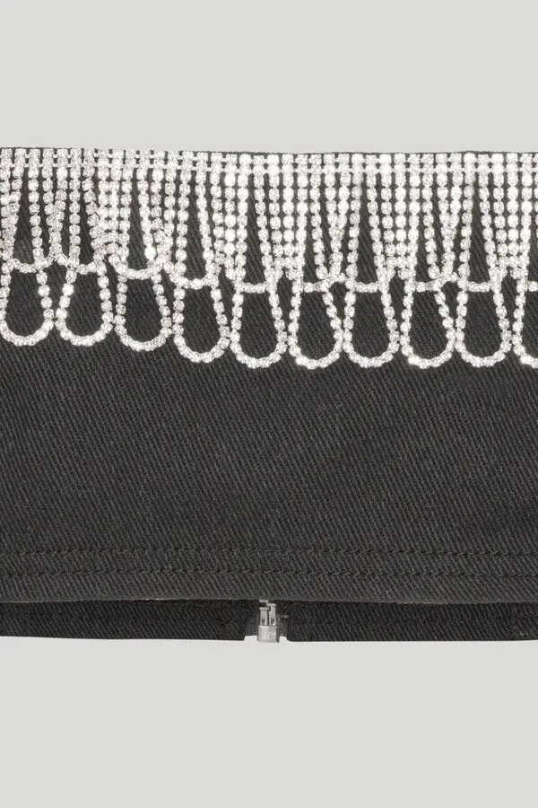 ROTATE BY BIRGER CHRISTENSEN Embellished Off-shoulder Bandeau Top