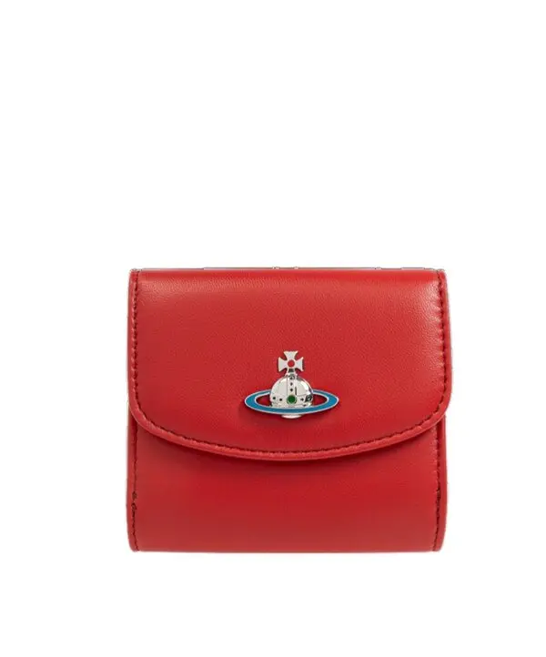 VIVIENNE WESTWOOD Orb Plaque Bifold Wallet - Red