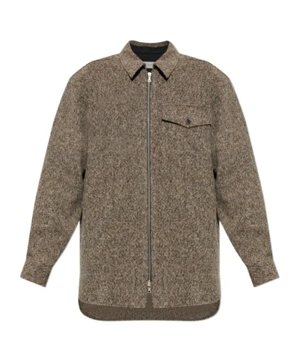 Dries Van Noten Zip-up Tweed Overshirt