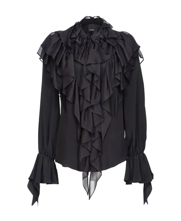 Pinko Ruffled Blouse - Black