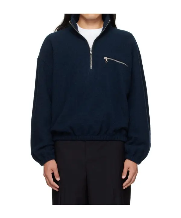 RIER Wool Fleece Sweatshirt - Black
