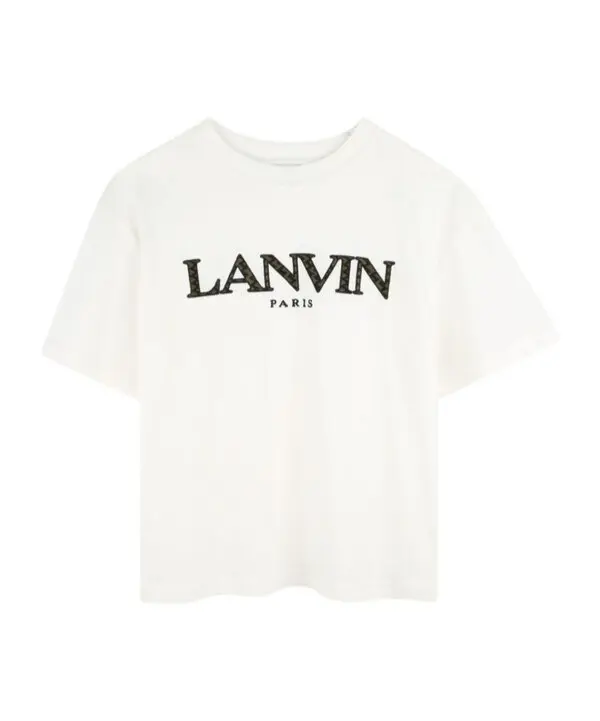 LANVIN Embroidered Signature T-shirt - White