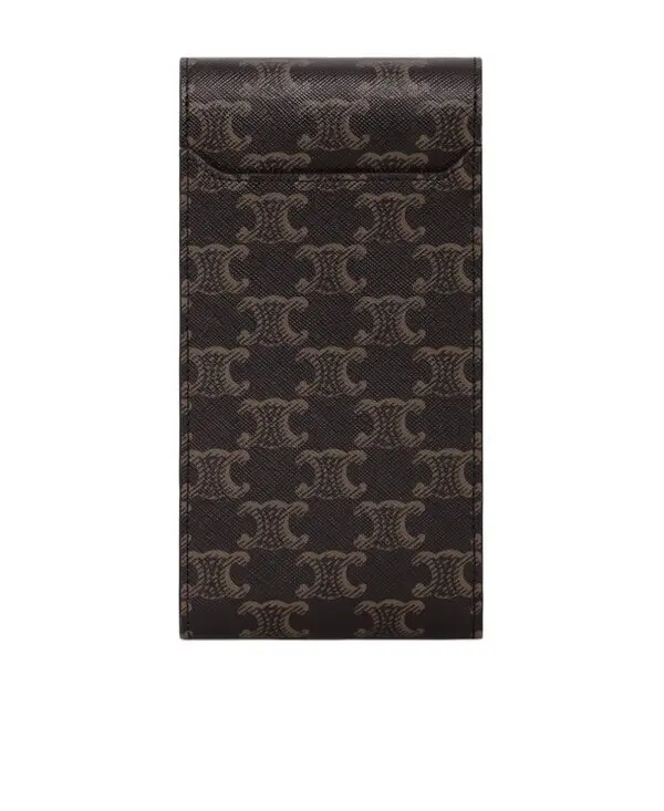 Celine Triomphe Phone Pouch In Triomphe Canvas