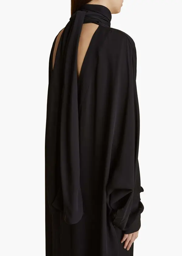 Khaite Maxi Dress With High Neck And Open Back