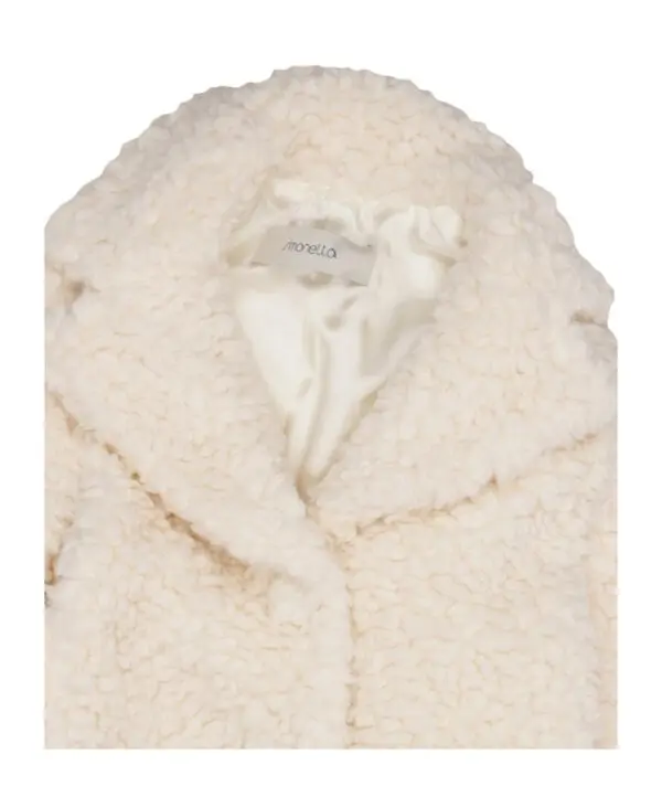 SIMONETTA Single-breasted Faux Shearling Coat