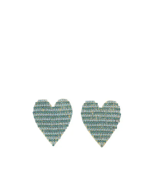 SHOUROUK Heart Shaped Embellished Earrings - Multicolor