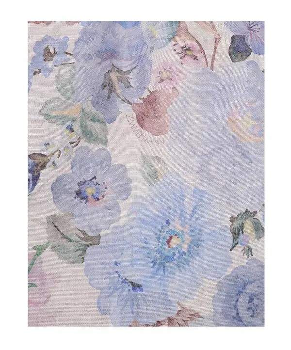 Zimmermann Rebellion Drape Mini Dress - Sky Bloom