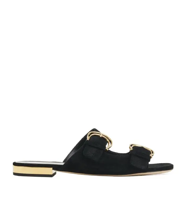 Chloé Aliz Double C Buckle Flat Sandals