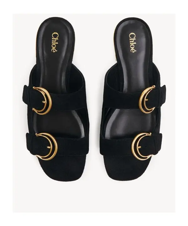 Chloé Aliz Double C Buckle Flat Sandals
