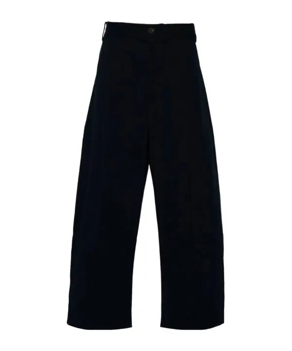 Studio Nicholson High-waisted Wide-leg Trousers - Black