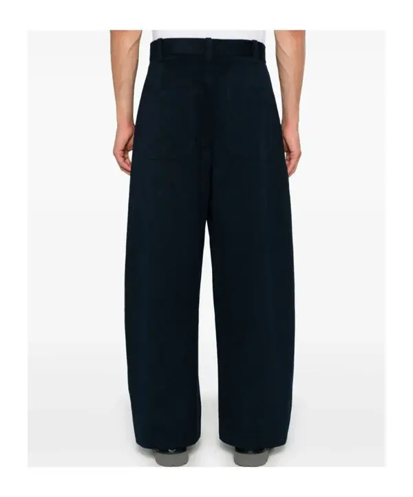 Studio Nicholson High-waisted Wide-leg Trousers - Black