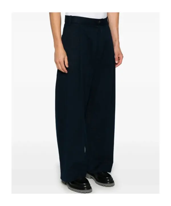 Studio Nicholson High-waisted Wide-leg Trousers - Black