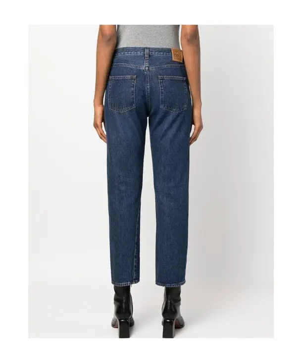 TOTEME High-rise Twisted Straight-leg Jeans - Blue