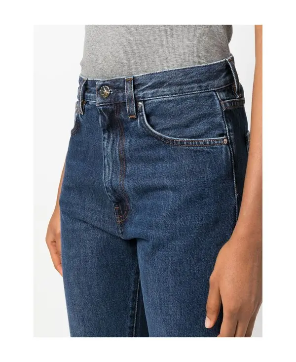 TOTEME High-rise Twisted Straight-leg Jeans - Blue