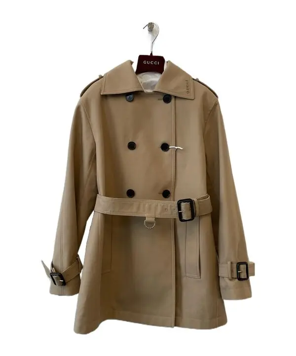 Gucci Double Breasted Belted Trench Coat