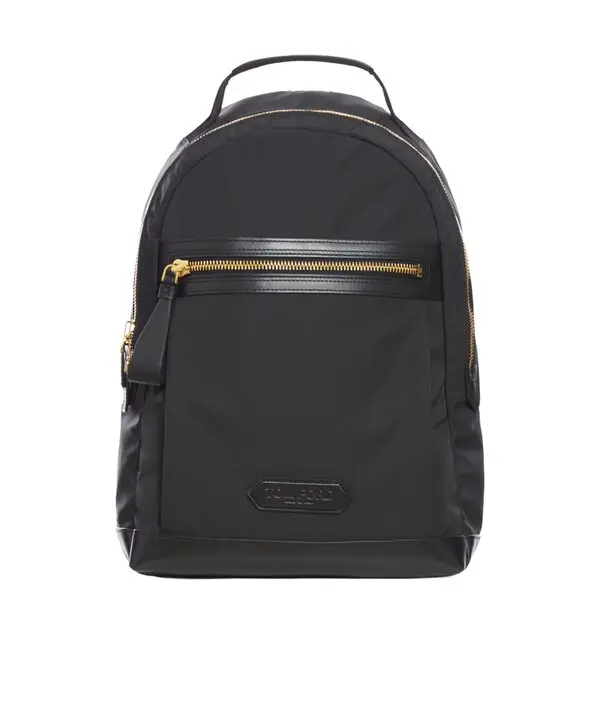 TOM FORD Logo-patch Zipped Backpack - Black