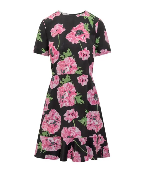Stella McCartney Floral Print Short Sleeve Dress