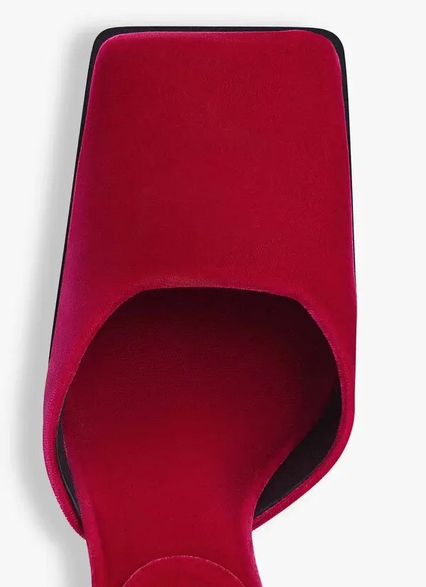Alaïa Square-tomed High Heel Pumps With Adjustable Ankle Strap